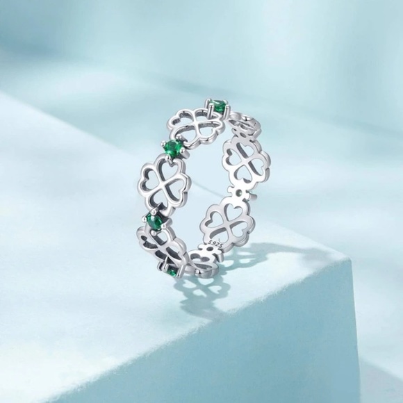Jewelry | New 925 Sterling Silver 4 Leaf Clover Ring St Patricks Good ...